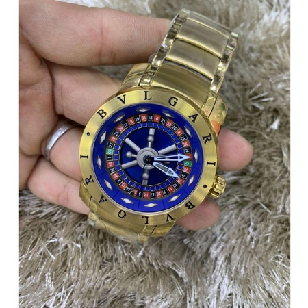 Relogio Masculino CASSINO ROLETA Dourado Folheado Qualidade | Shopee Brasil