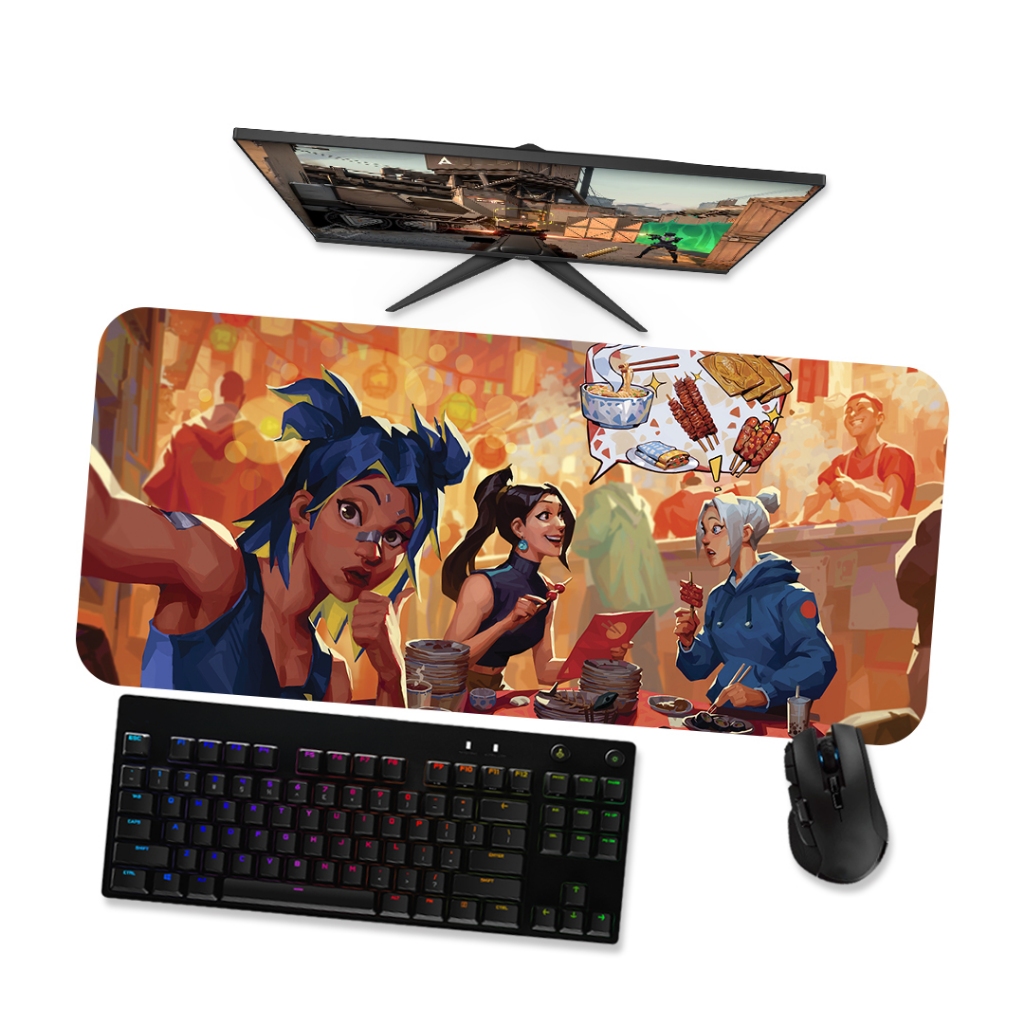 Mouse Pad Gamer - VALORANT - GIRL STYLE 2 - Mousepad Grande 90x40 80x40 ...