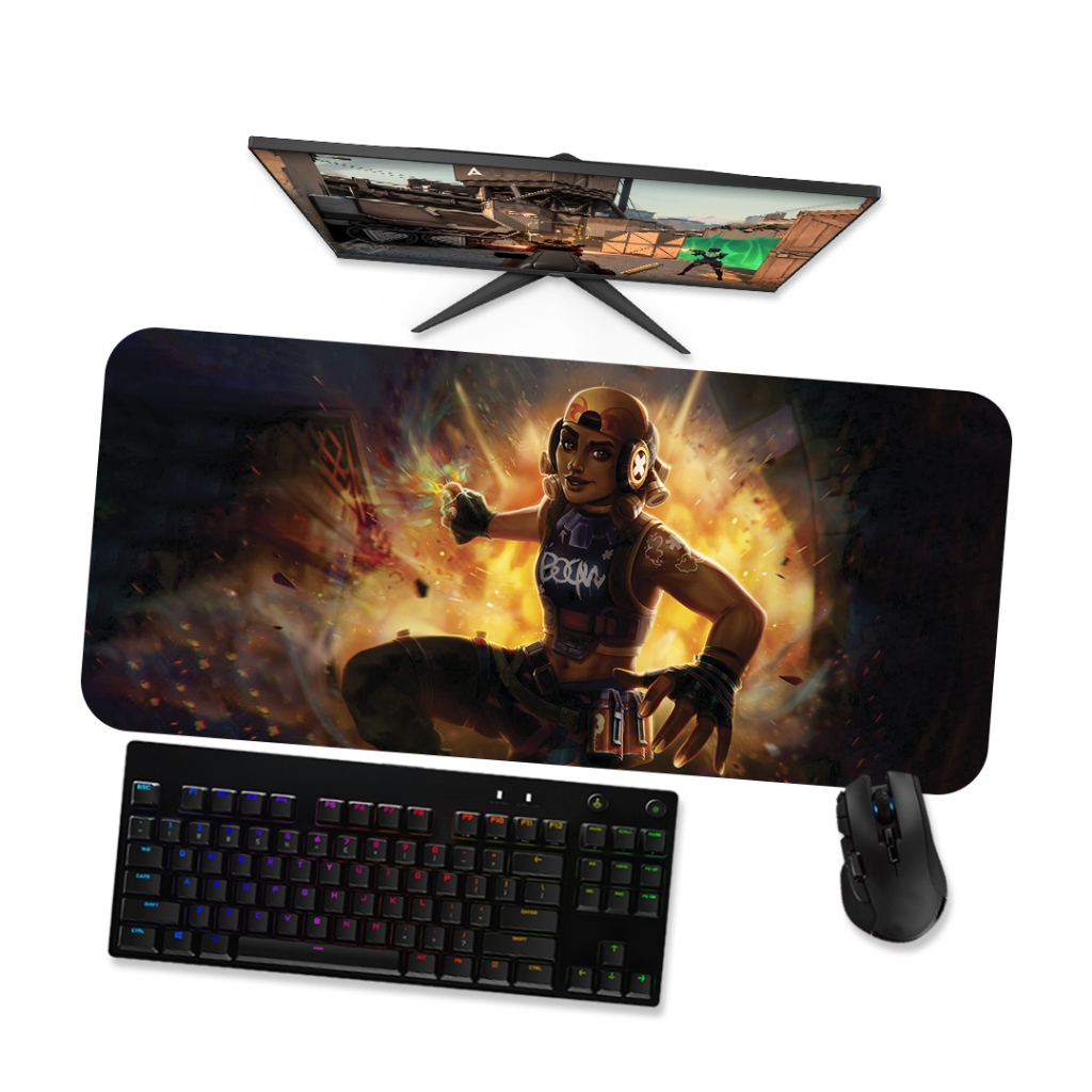 Mouse Pad Gamer - Valorant Raze 4 - Mousepad Grande 90x40 80x40 60x40 ...