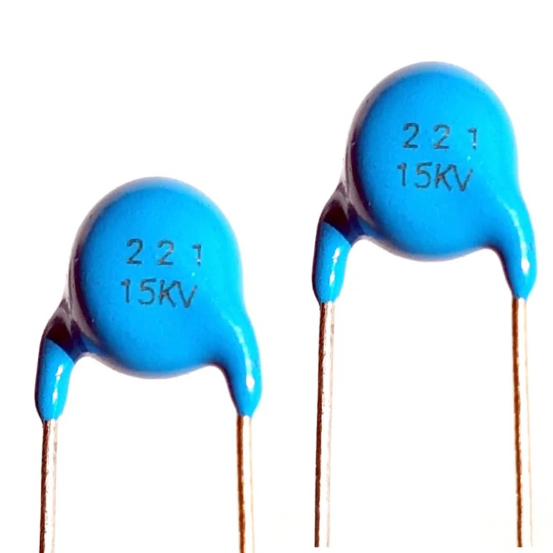 Par Capacitor Ceramico HV AT 221 (220pF) 15k (15000v) | Shopee Brasil