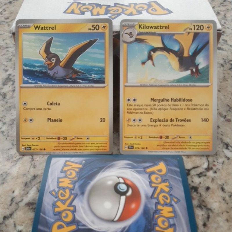 Carta Card Pokémon Wattrel Kilowattrel | Shopee Brasil