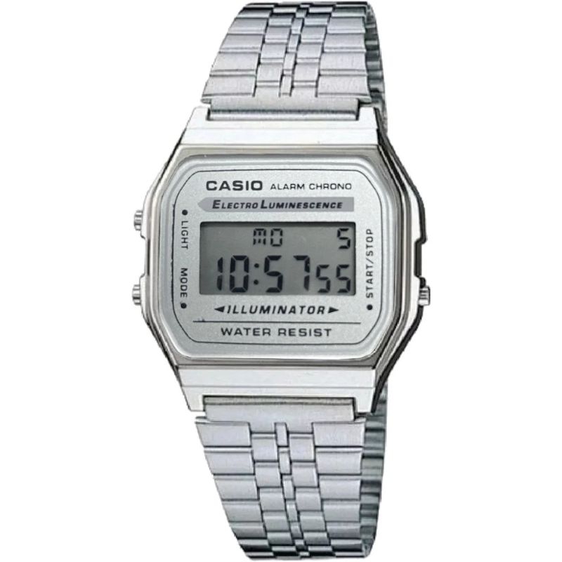 Relógio Casio Digital Metal WR Vintage Retrô Unissex Prata | Shopee Brasil