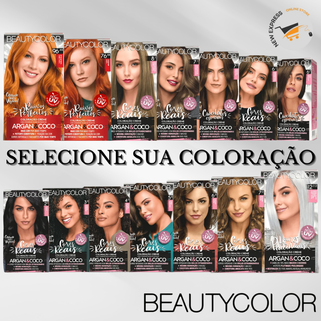 Kit Tintura Beauty Color Coloração Permanente Feminina Tinta Luvas E Ox ...