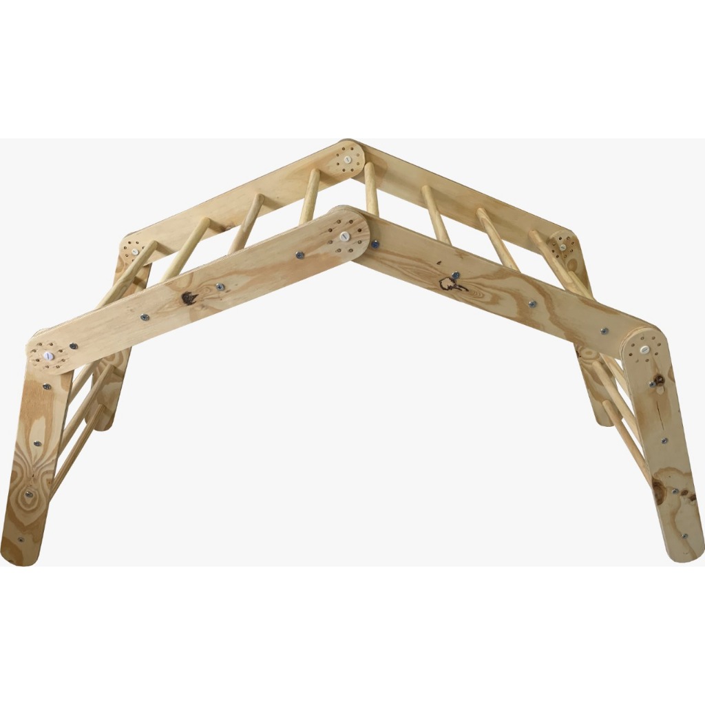 Triangulo Pikler Duplo Articulado Infantil Em Compensado – Loja Montessori