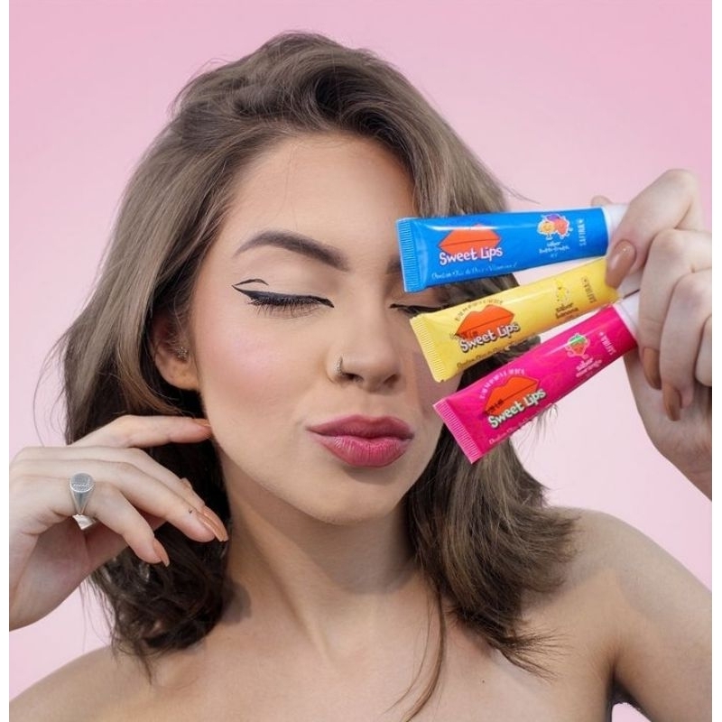 Hidratante Labial Sweet Lips Safira Cosméticos | Shopee Brasil