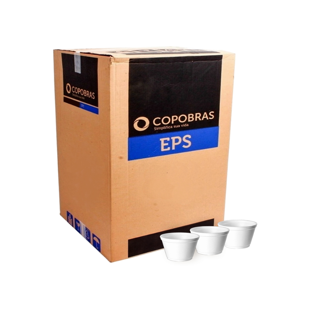 Pote Cumbuca Delivery Isopor 240 ml Com 500 unidades Copobras | Shopee ...