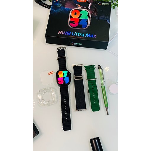 Smartwatch HW9 ULTRA MAX TELA AMOLED, CPU DUAL CORE, 2 PULSEIRAS ...