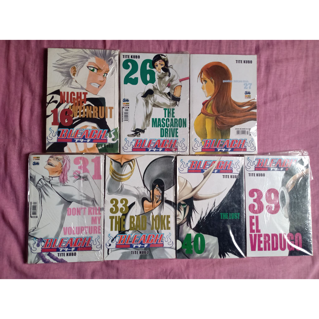 Kit Mangá Bleach - Tite Kubo - Volumes 16, 26, 27, 31, 33, 39, 40 ...