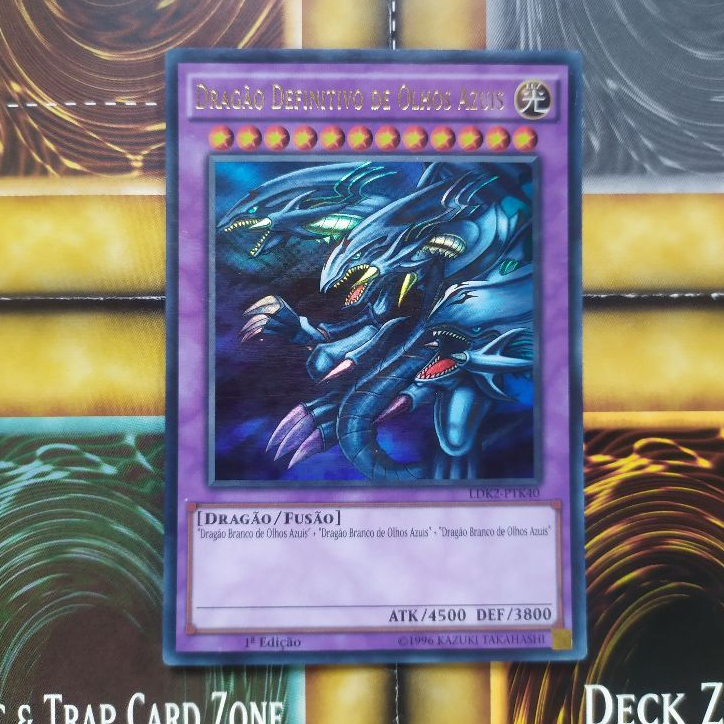 Usado Yugioh Dragão Definitivo De Olhos Azuis 1° Edição Ultra Rara