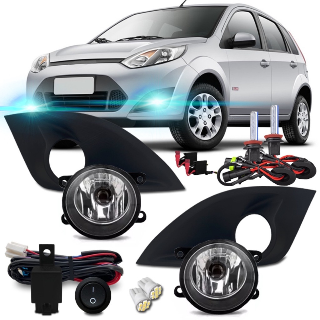Kit Farol De Milha Fiesta Rocam 2010 2011 2012 2013 2014 + Xenon H11 ...