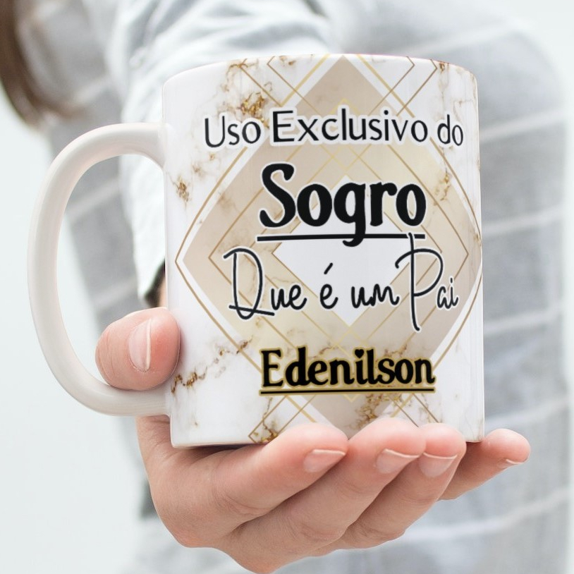Caneca Porcelana para SOGRO est. 12 Personalizada com nome - Uso ...