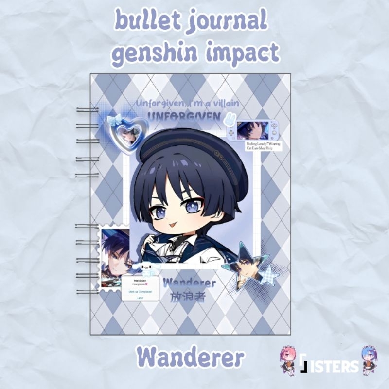 Bullet journal genshin impact wanderer | Shopee Brasil