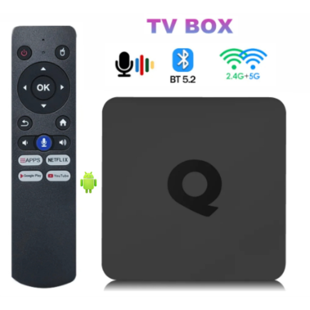 Google TV Smart Box 4k HDR10 Bluetooth 5.2 Wifi 5g Controle com comando ...