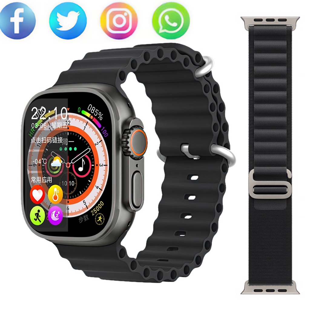 Novo Smartwatch T900 Ultra 2 Plus Série 8 49mm Com Tela De 2,08 Polegadas Bluetooth Chamada NFC ...