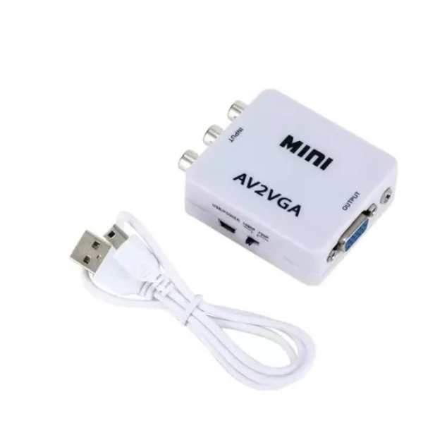 Mini Adaptador Conversor De AV2 Para VGA ou VGA2 para AV | Shopee Brasil