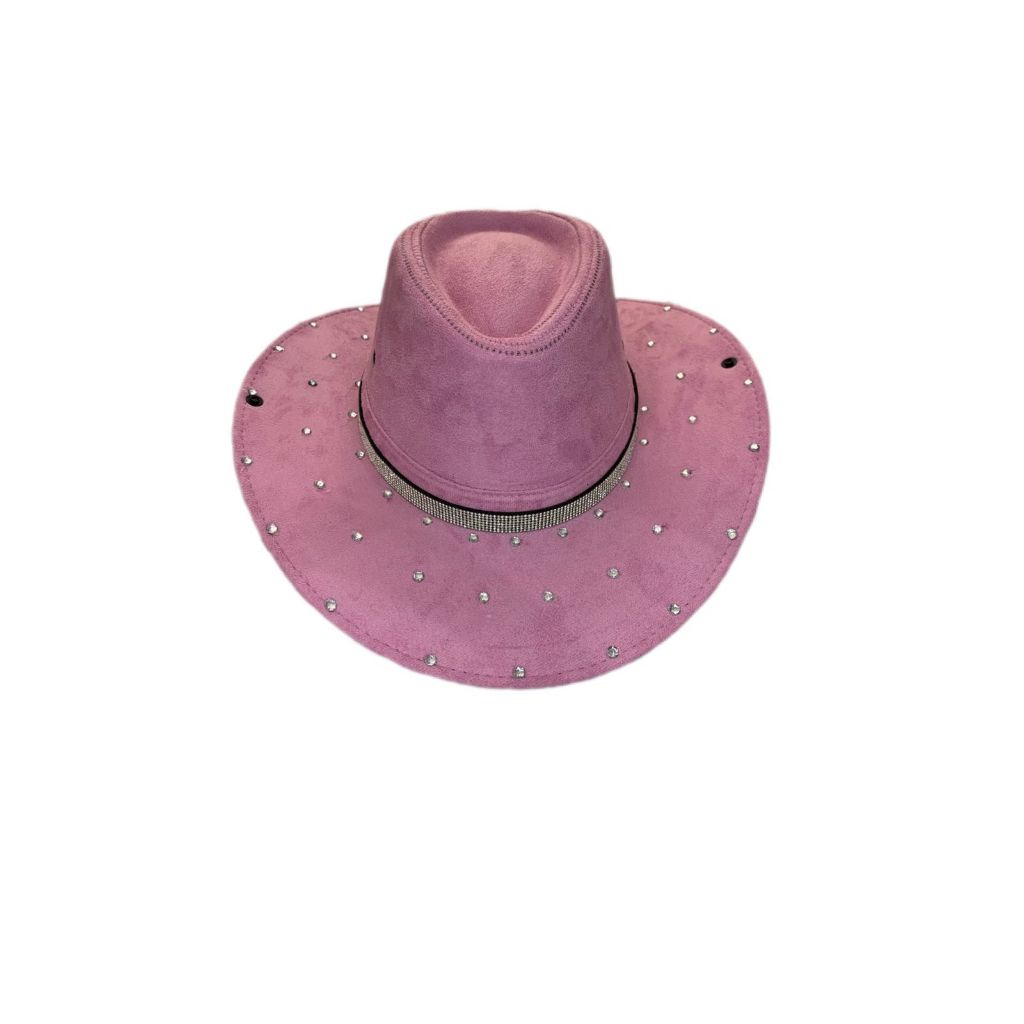 Chapeu Cowboy Rosa Personalizado Com Pedraria Boiadeira Ana Castela ...