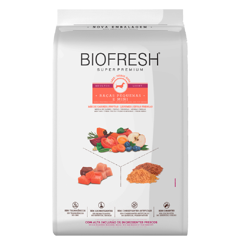 Ração Biofresh Super Premium Cães Adultos Raças Pequena e Mini Mix de ...