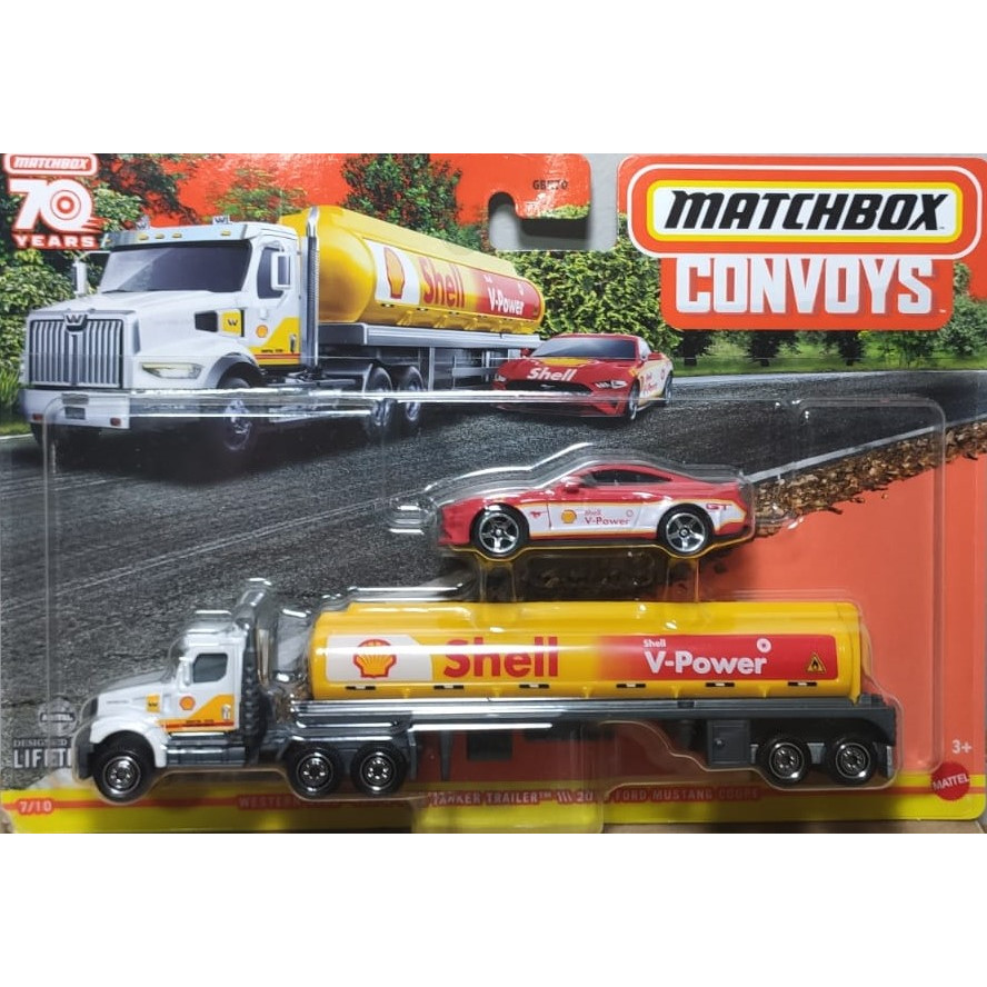 Matchbox Convoys Western Star 49X Shell com Ford Mustang | Shopee Brasil