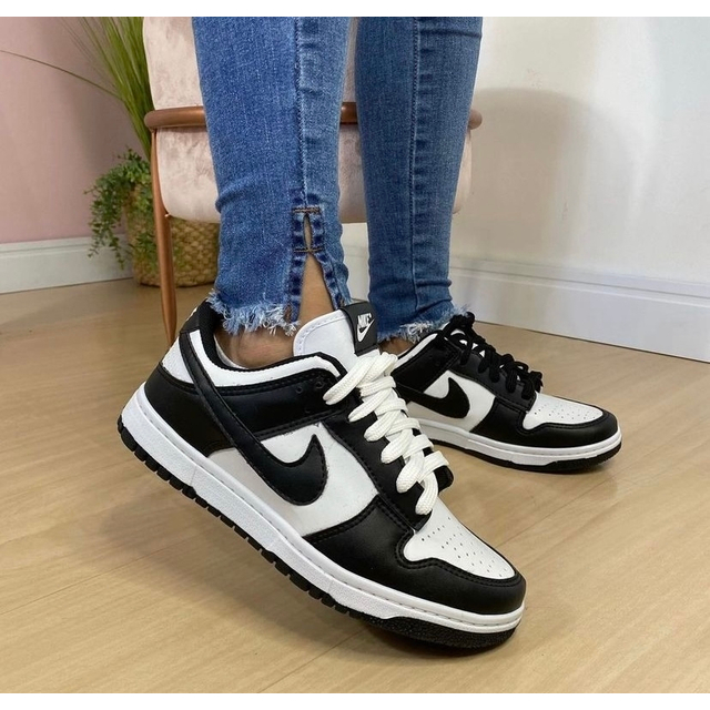 Tenis Dunk Low Preto e Branco Retro-Sneakers Nike Dunk Low Panda ...