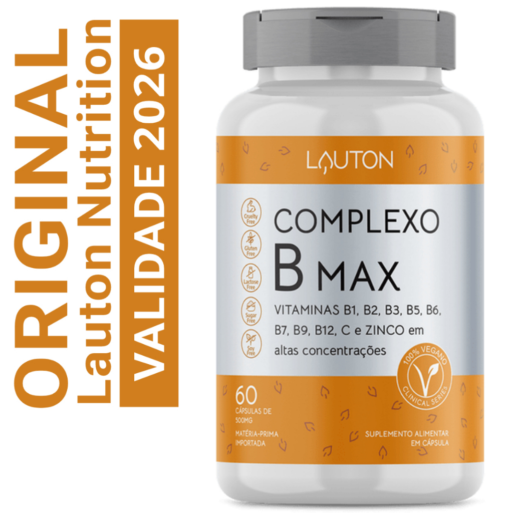 Complexo B Max + Acido Folico + Zinco + Vitamina C - Lauton | Shopee Brasil