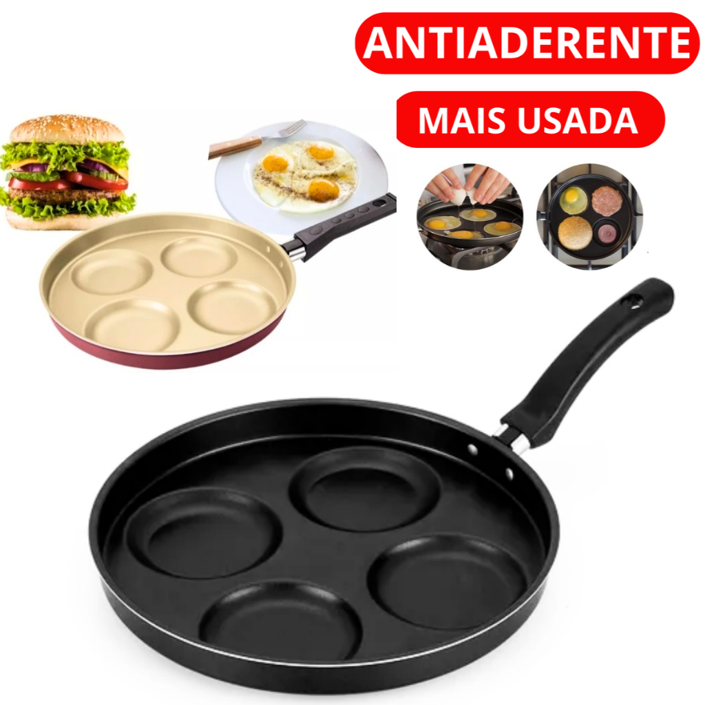 Frigideira Para 4 Ovos Antiaderente Multiflon Linha Gourmet | Shopee Brasil