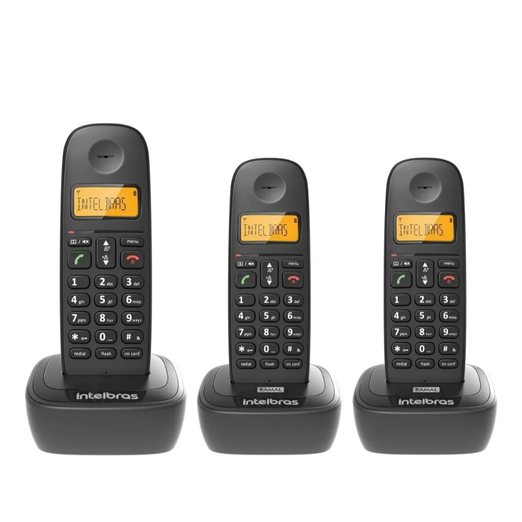 Kit Telefone Sem Fio Com 2 RamaIS Intelbras Longo Alcance Bivolt Bina ...