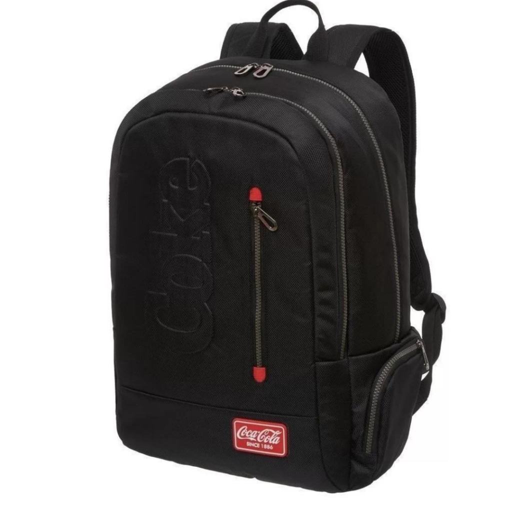 Mochila Coca-Cola Prime Black Com 3 Compartimentos | Shopee Brasil