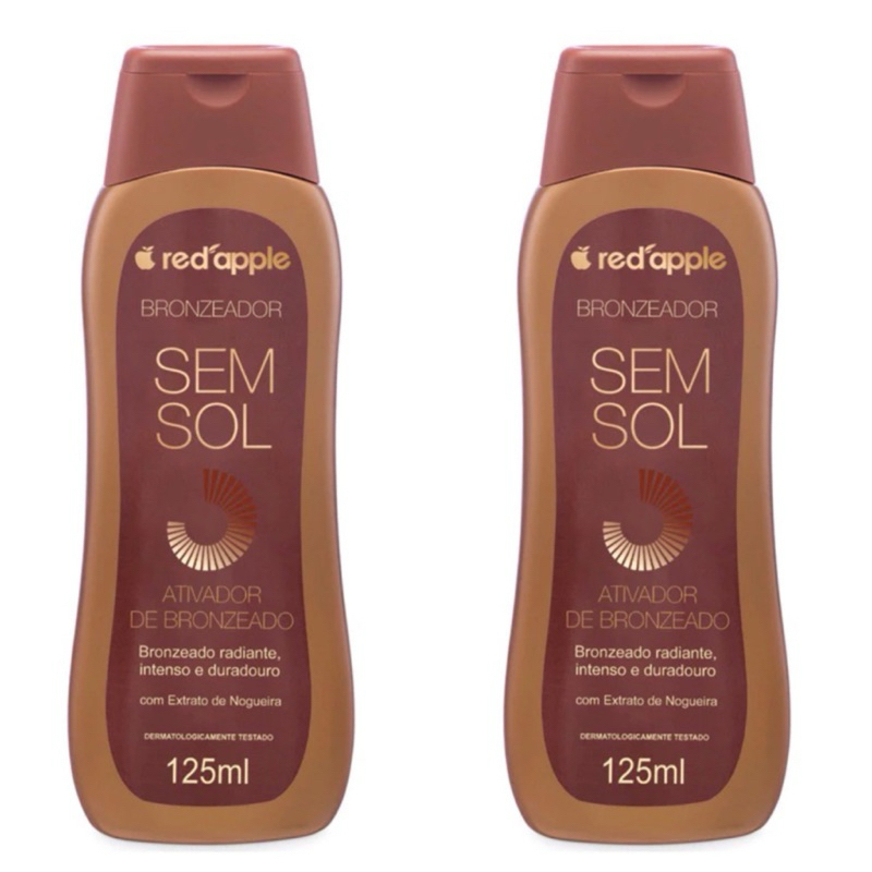 2 Bronzeador Autobronzeador sem Sol 125ml - Red Apple | Shopee Brasil