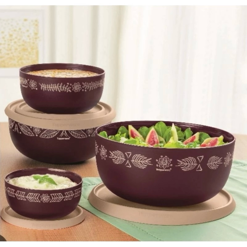 TUPPERWARE Tigela Toque Mágico Rustic Marsala (PEÇAS SEPARADAS OU KIT ...