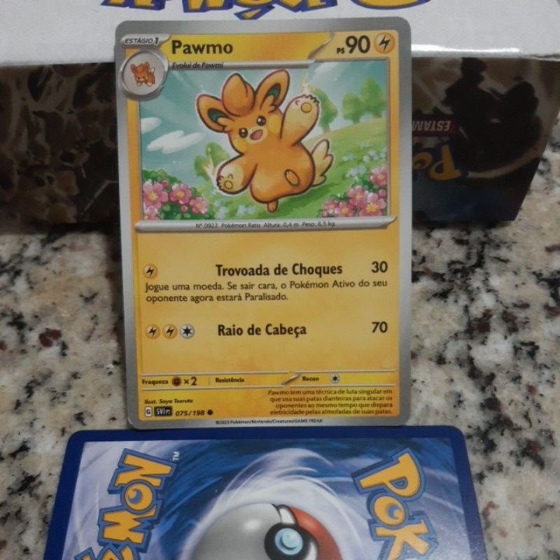 Carta Card Pokémon Pawmo | Shopee Brasil