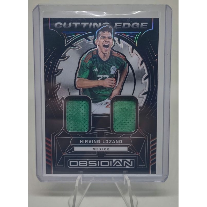Card Hirving Lozano 2022-23 Panini Obsidian /25 Dual Patch Cutting Edge ...