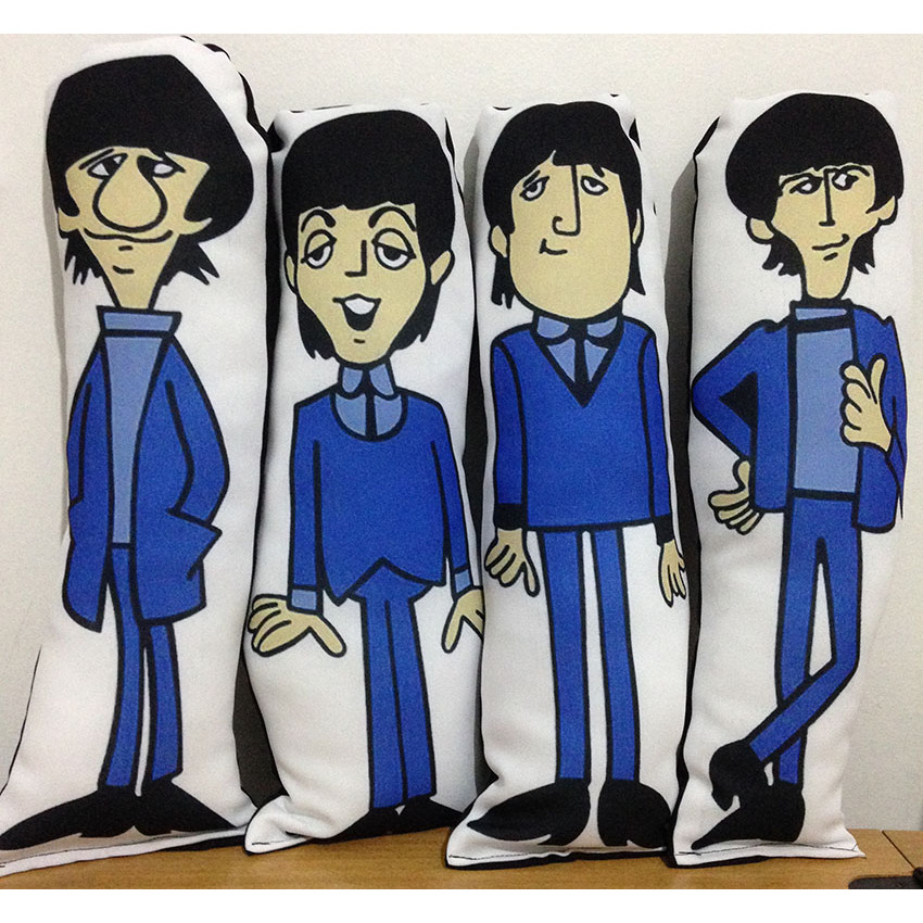 Kit 4 almofadas bonecos beatles cartoon seventies | Shopee Brasil