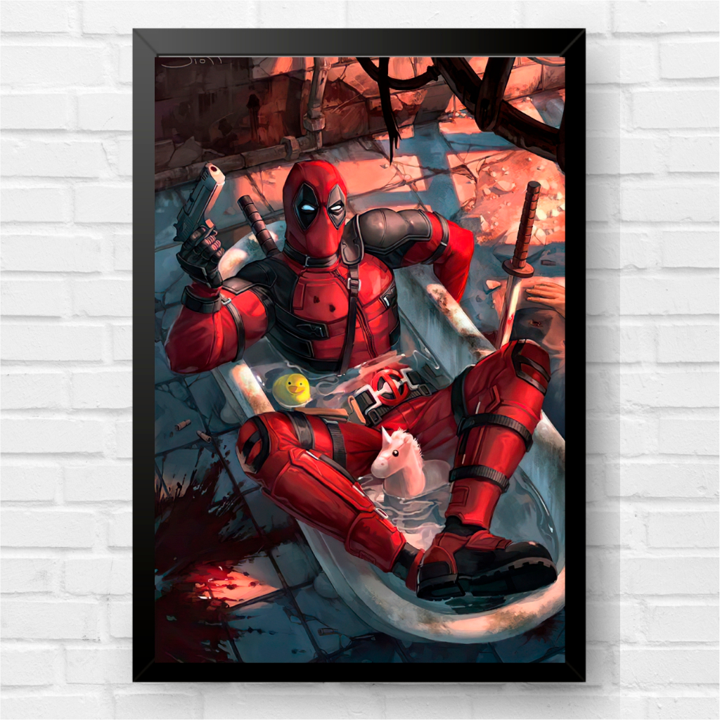 Quadro Decorativo Dead Pool - decorar ambiente marvel, nerd, geek ...
