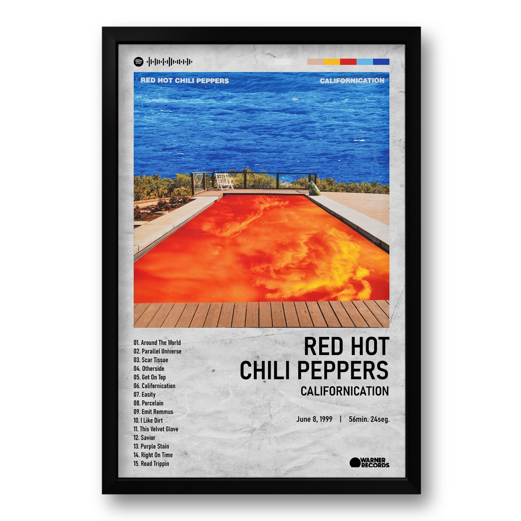 Quadro Álbum Spotify Californication - Red Hot Chili Peppers - 40x60cm | Shopee Brasil