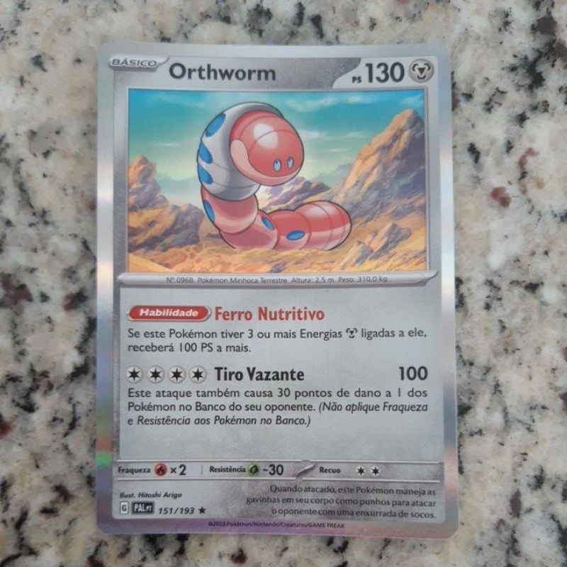 Carta Card Pokémon Orthworm Foil | Shopee Brasil