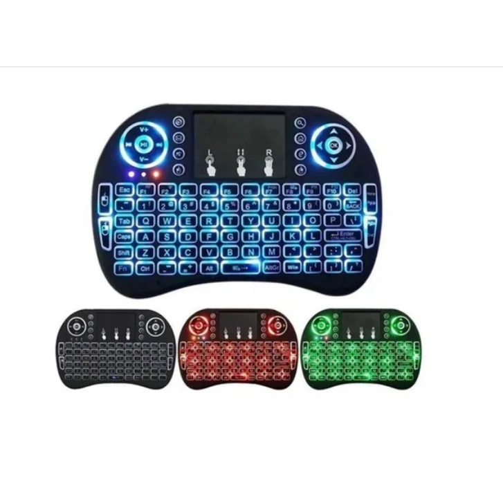 Mini Teclado Touchpad Sem Fio Wireless Iluminado Com Luzes RGB | Shopee ...