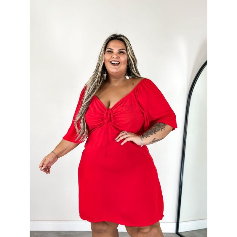 VESTIDO SUZI EM VISCOSE DO 42 AO 56 SLIM AO PLUS SIZE MODELAGEM GRANDE ...