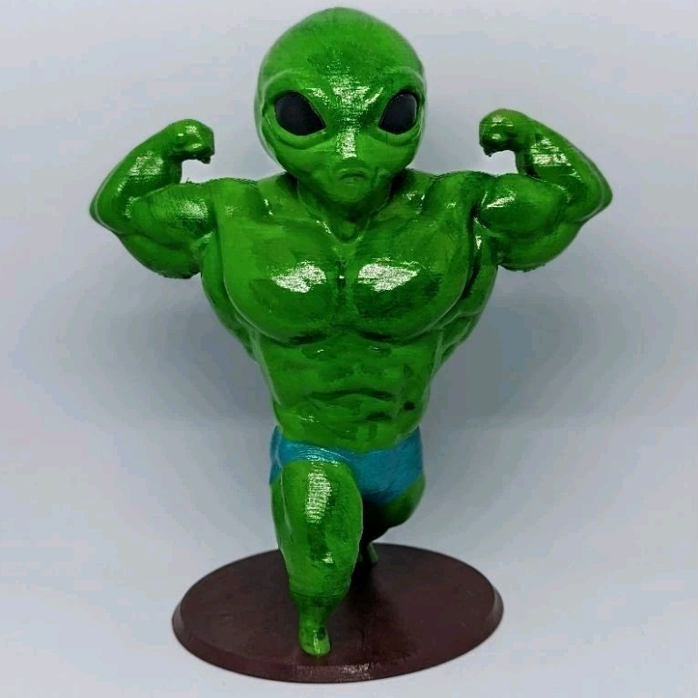 Boneco alienígena ET UFO musculoso pintura personalizada a mão - alien ...