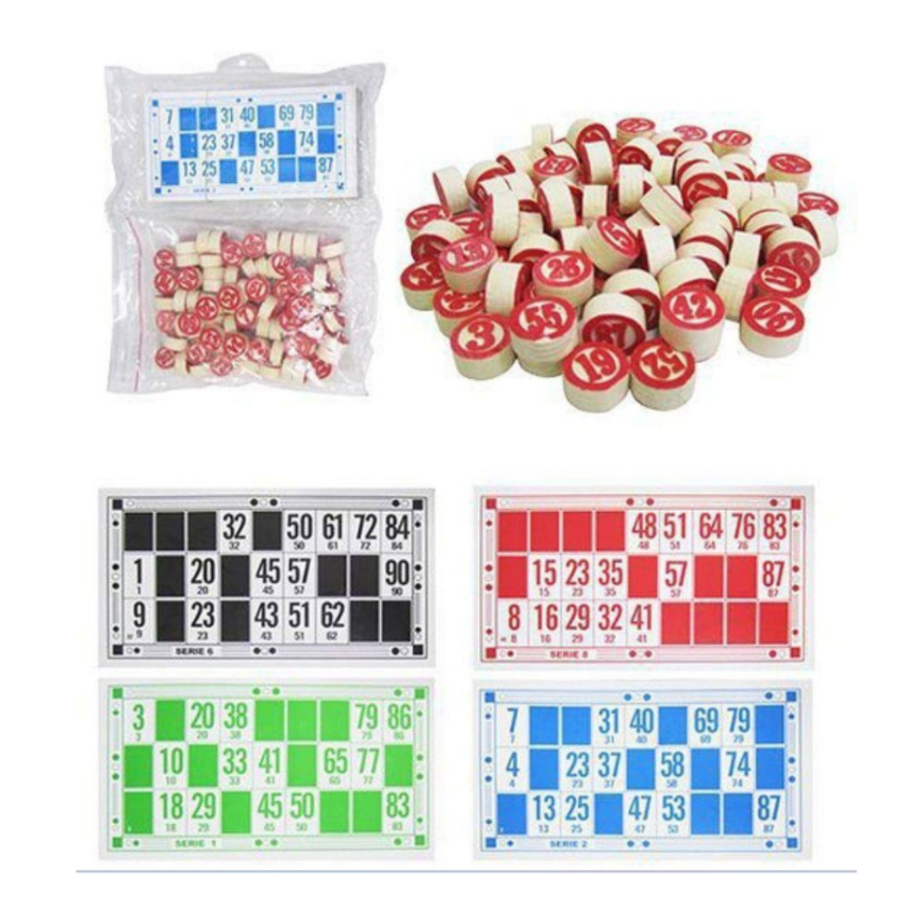 Jogo de Bingo 48 Cartelas e 90 peças em Madeira | Shopee Brasil