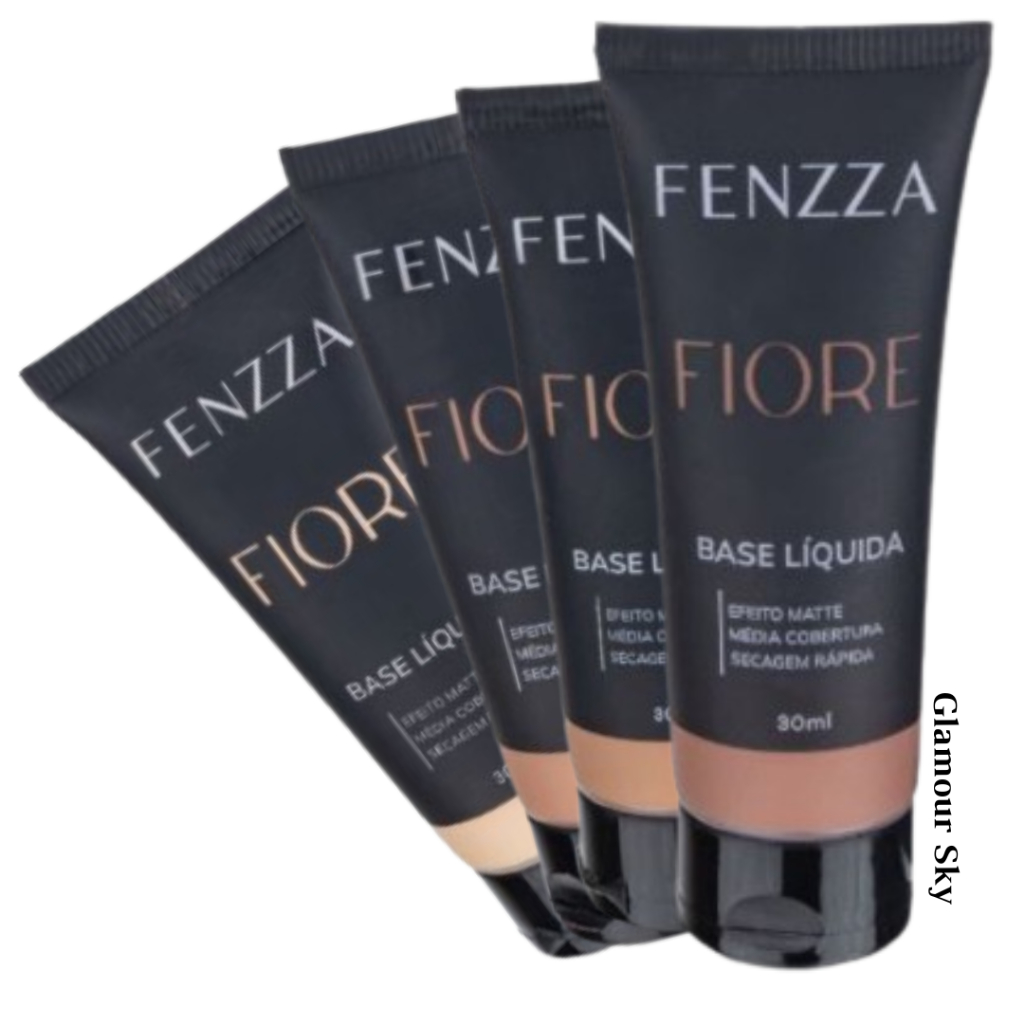 Base Líquida Efeito Matte Secagem Rápida Base para Rosto Fenzza Fiore ...