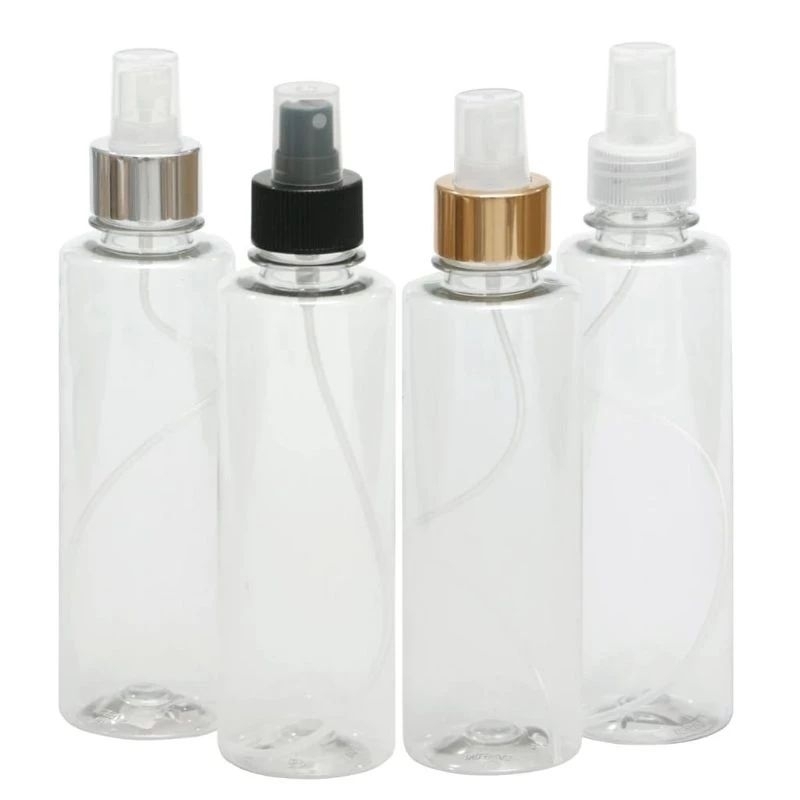 Frasco Pet Quadrado 250ml 28/410 Cristal acompanha válvulas Spray em diversos modelos e cores ...