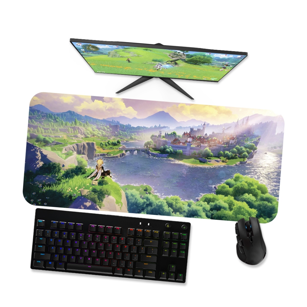 Mouse pad Gamer Grande Mousepad 90x40 80x40 60x40 70x30 - Genshin ...