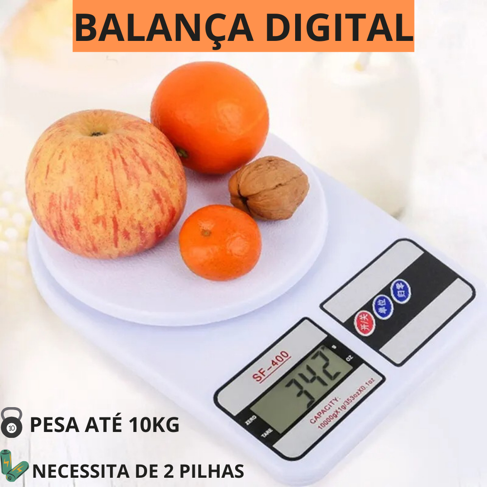 Balança de Alimentos Digital de Cozinha Confeitaria Fitness Academia ...