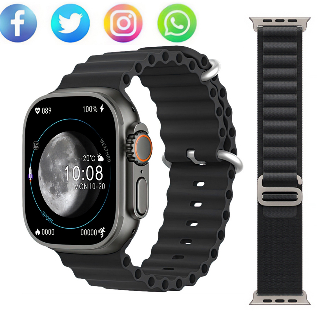 Smartwatch T10 T800 T900 Ultra 2 2024 Nova Série 9 Smart Watch 2.09 Inch HD 49mm Bluetooth Com ...