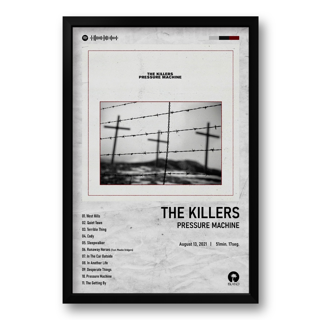 Quadro Álbum Spotify Pressure Machine - The Killers - 40x60cm | Shopee ...