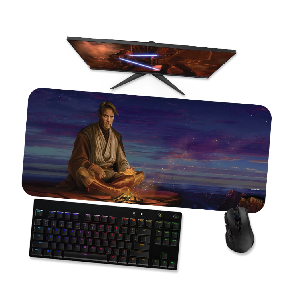 Mouse pad STAR WARS - OBI - WAN KENOBI 3 - Mousepad Gamer 90x40 80x40 ...