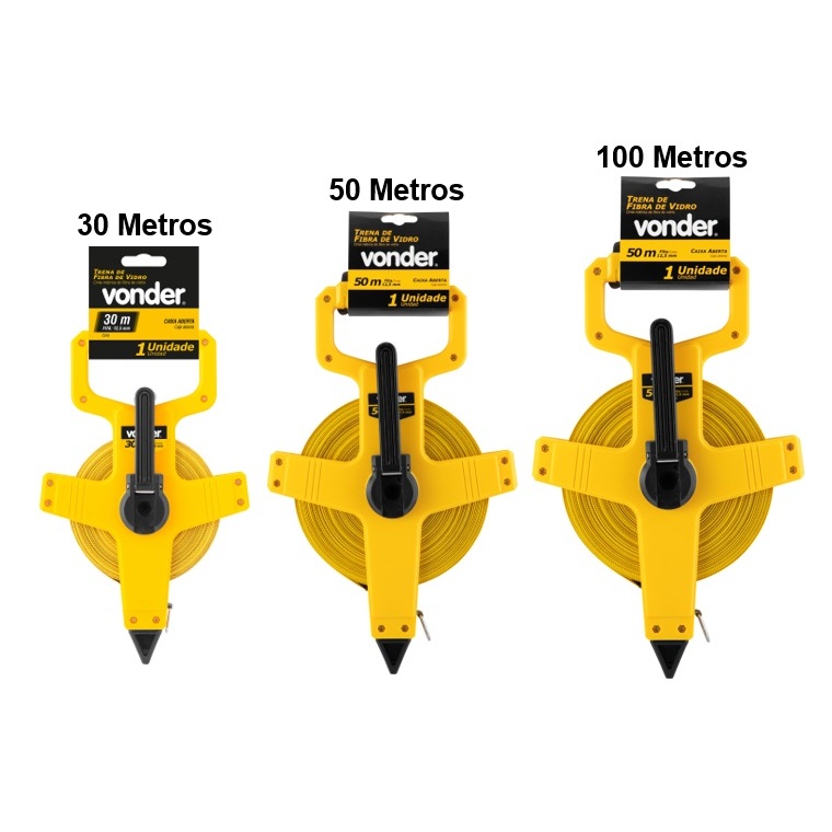 Trena de fibra longa caixa aberta com 30m 50m 100m Profissional ...
