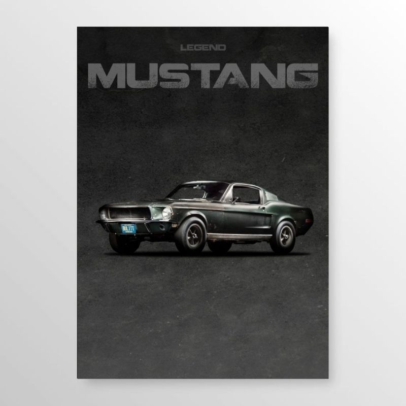 Quadro carro Mustang MDF 28cm x 20cm 3mm | Shopee Brasil