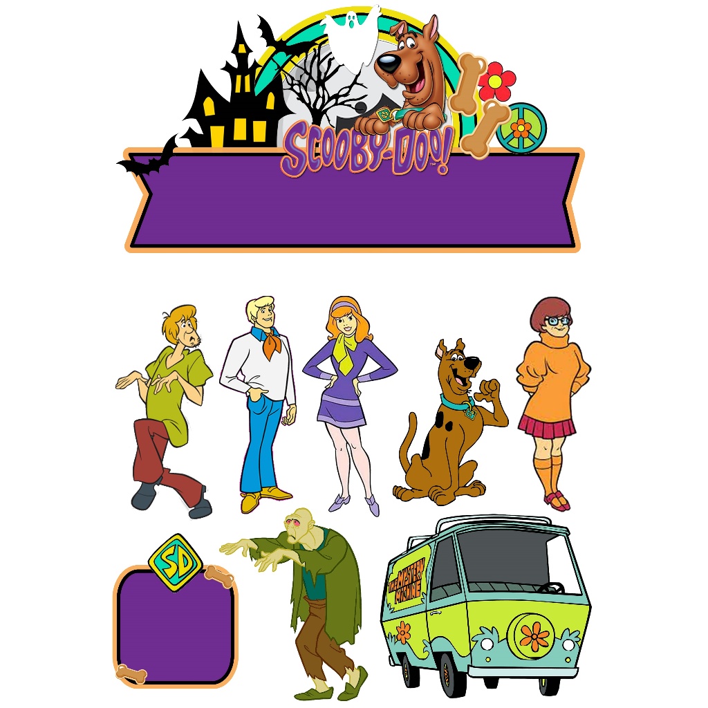 Topo Topper de Bolo Scooby Doo Personalizado C/Nome e Idade | Shopee Brasil
