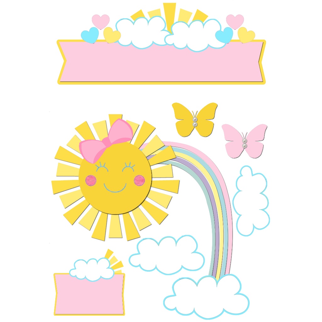 Topo Topper de Bolo Raio de Sol Personalizado C/Nome e Idade | Shopee ...